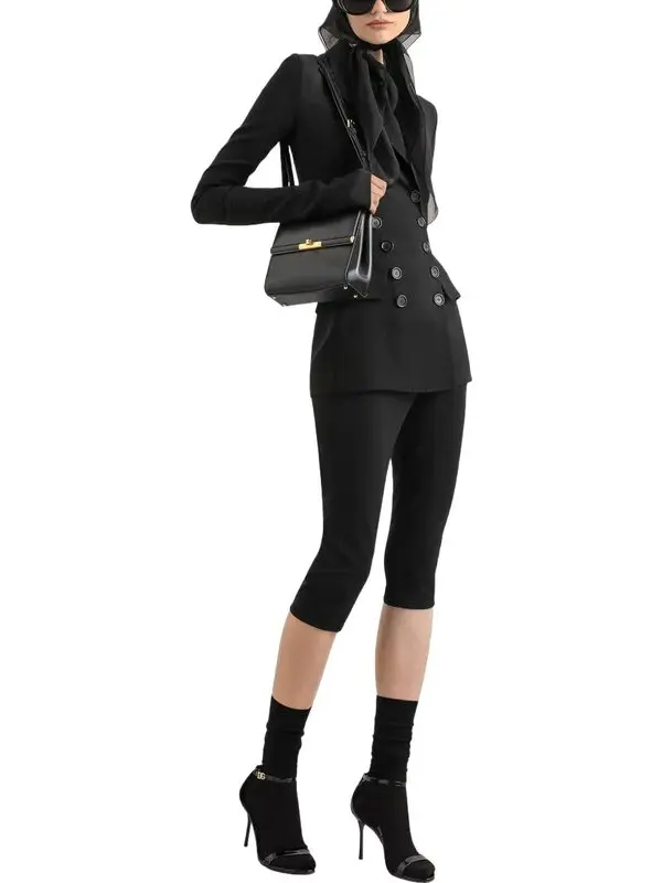 Dolce & Gabbana Milano Stitch Jersey Leggings - Black