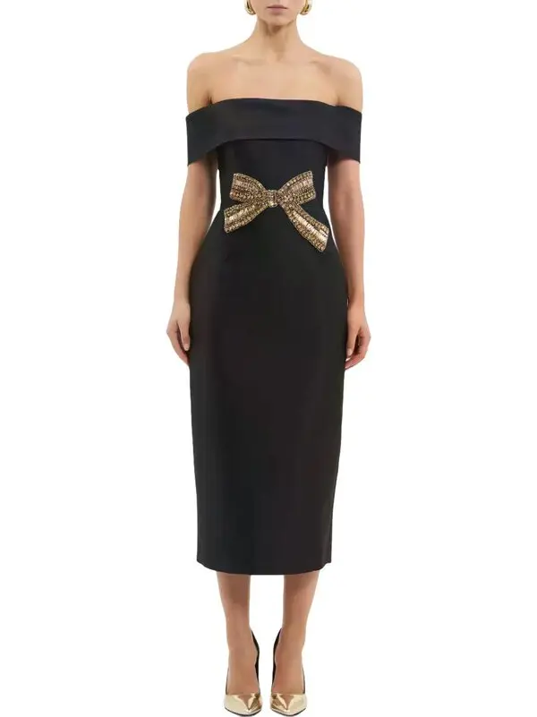 Rebecca Vallance Venus Midi Dress - Black