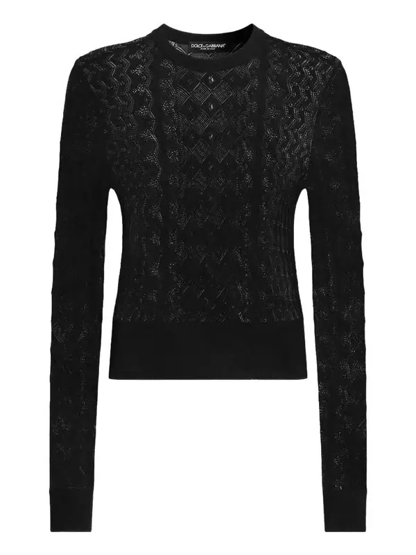Dolce & Gabbana Lace Pullover - Black