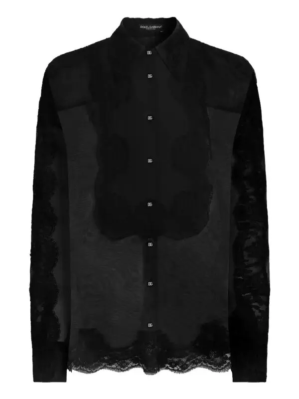 Dolce & Gabbana Organza Shirt - Black