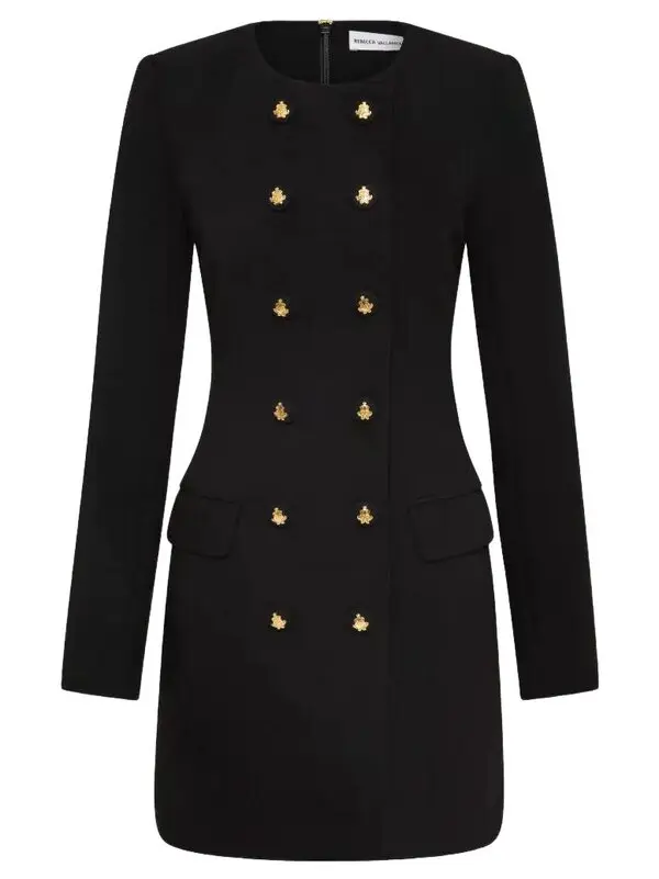 Rebecca Vallance Odilia Long Sleeve Mini Dress - Black