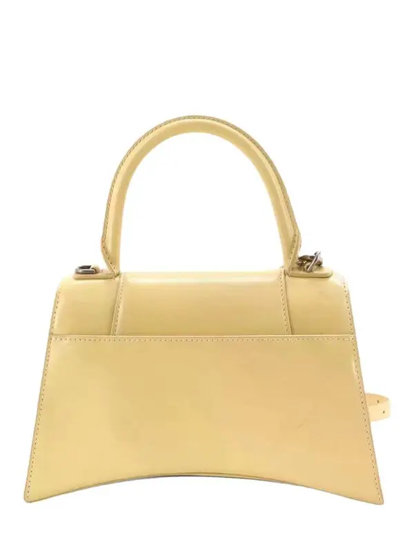Balenciaga Hourglass Top Handle Bag Leather Small Satchel - Yellow