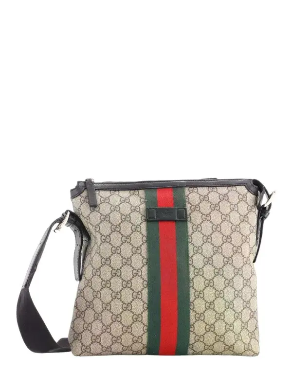 Gucci Gg Coated Canvas Messenger Bag - Brown