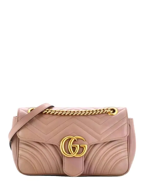 Gucci Gg Marmont Matelassé Leather Small Crossbody Bag - Neutrals