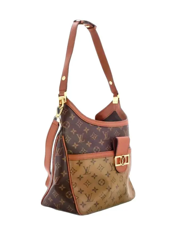 LOUIS VUITTON Dauphine Reverse Monogram Canvas Mm Hobo Bag - Brown