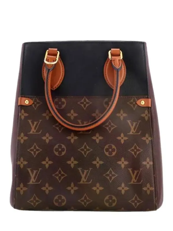 LOUIS VUITTON Fold Monogram Canvas And Leather Tote Bag Mm - Black