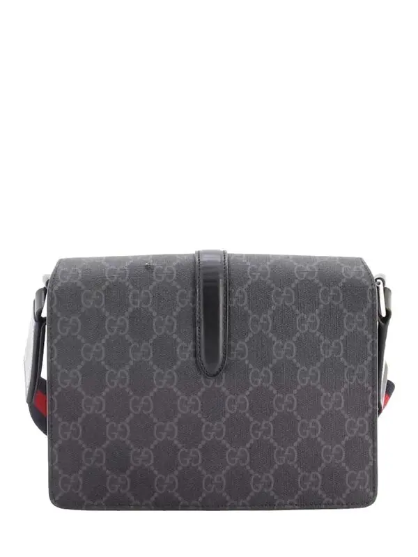 Gucci Front Buckle Messenger Bag - Black