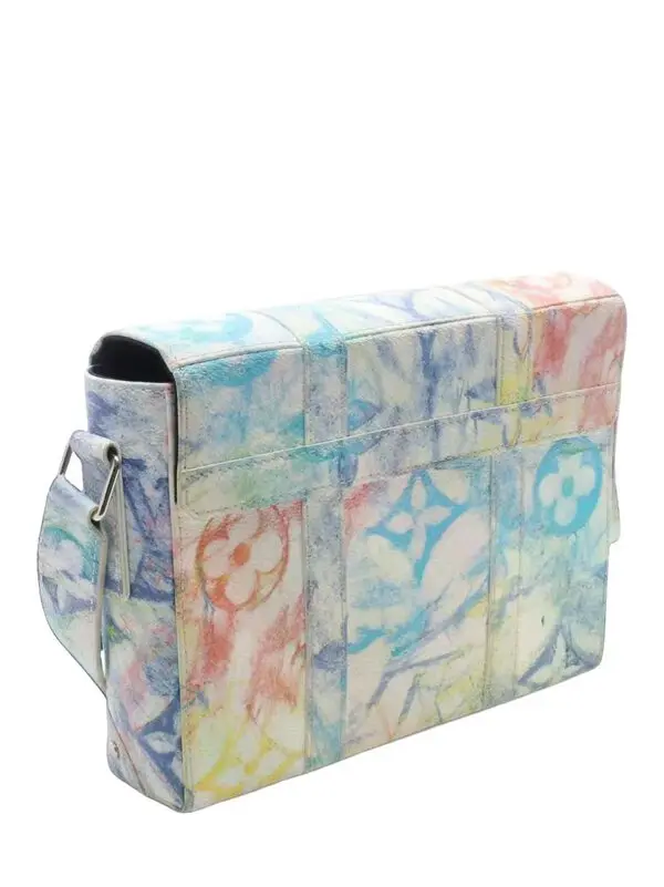 LOUIS VUITTON Monogram Pastel Trunk Messenger Pm Bag - White