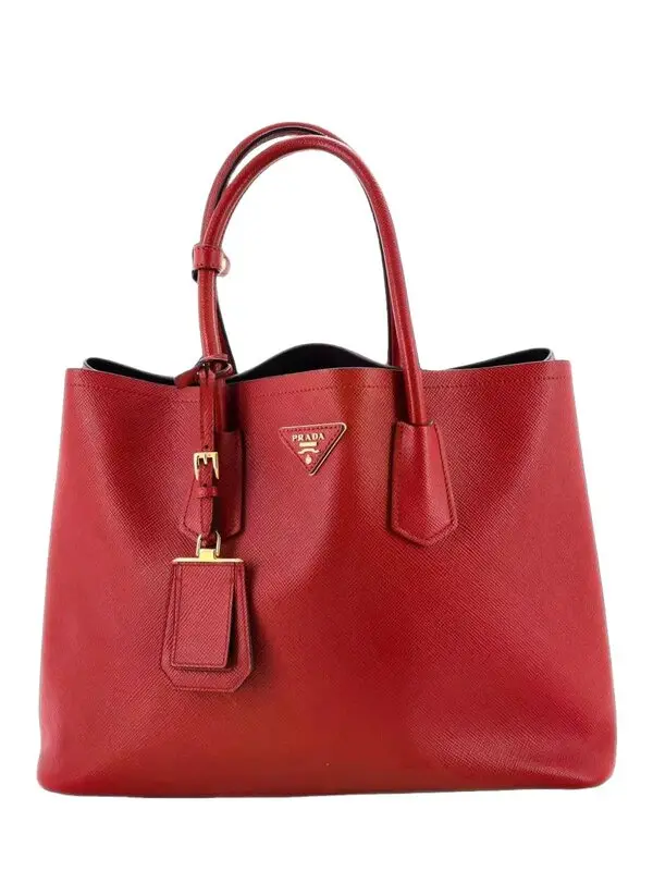 Prada Saffiano Leather Tote Bag - Red
