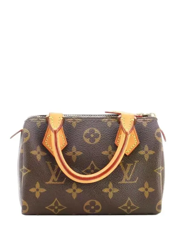 LOUIS VUITTON Speedy Mini Hl Handbag Monogram Canvas Satchel - Brown