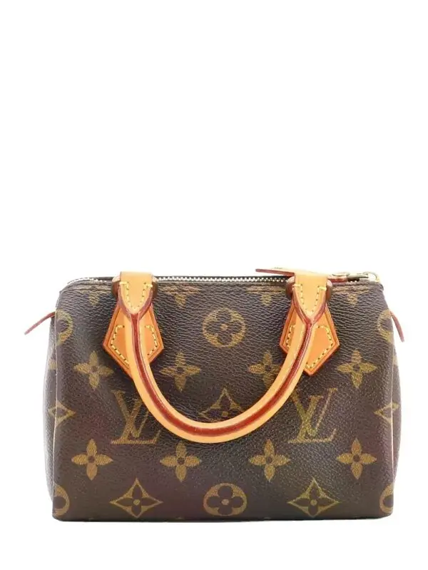 LOUIS VUITTON Speedy Mini Hl Handbag Monogram Canvas Satchel - Brown