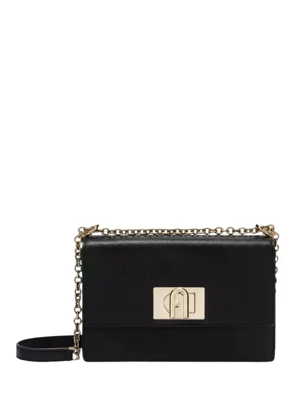 Furla Metropolis Mini Crossbody Bag With Gold Tone Hardware - Black
