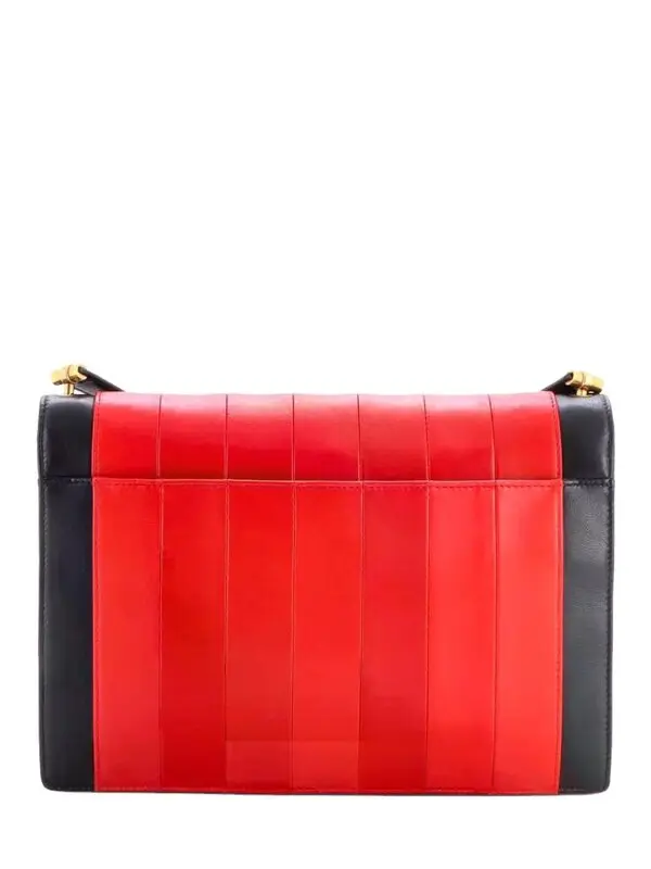 Saint Laurent Gaby Envelope Satchel Vertical Quilted Leather Shoulder Bag - Black