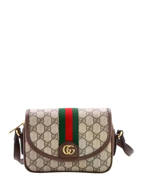 Gucci Ophidia Flap Shoulder Bag - Brown