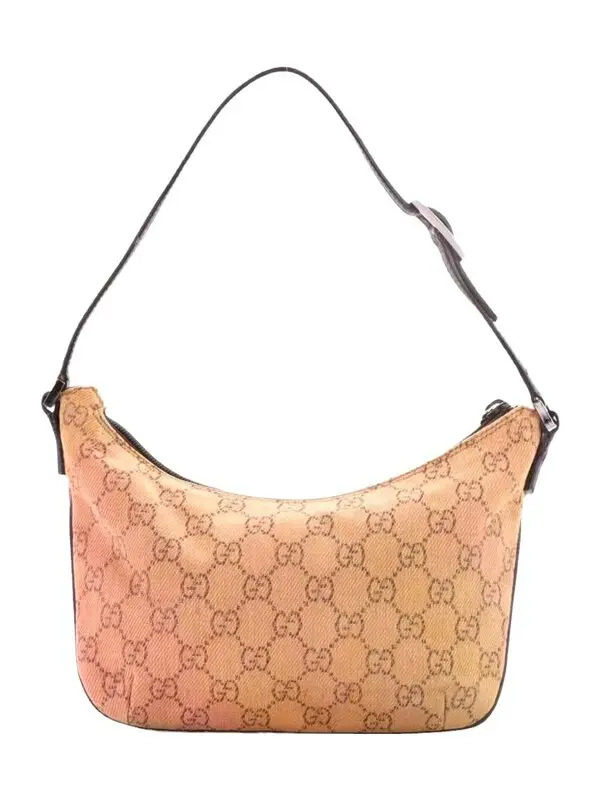 Gucci Vintage Pochette Shoulder Bag Gg Canvas - Brown