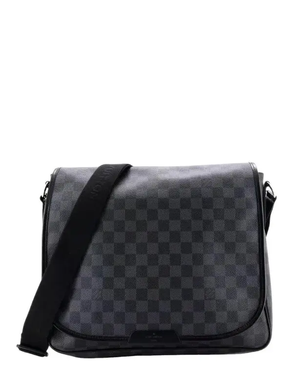 LOUIS VUITTON Daniel Messenger Bag Damier Graphite Mm Crossbody Bag - Black