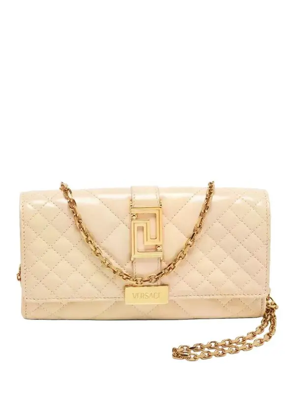 Versace Greca Goddess Quilted Clutch Bag - Neutrals