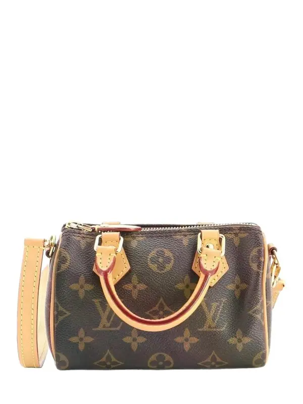 LOUIS VUITTON Speedy Bandouliere Nm Bag Monogram Canvas Nano Crossbody Bag - Brown