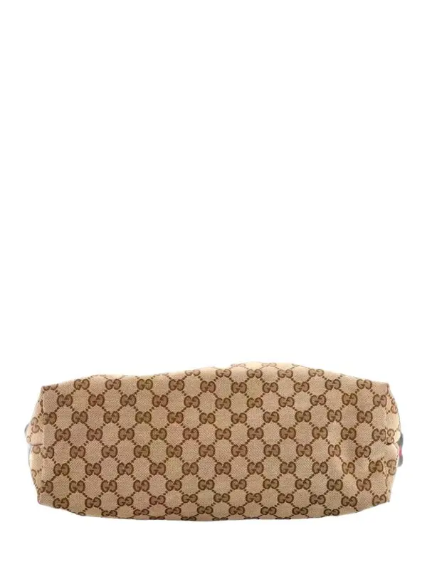 Gucci Front Pocket Web Messenger Gg Canvas Medium Crossbody Bag - Brown