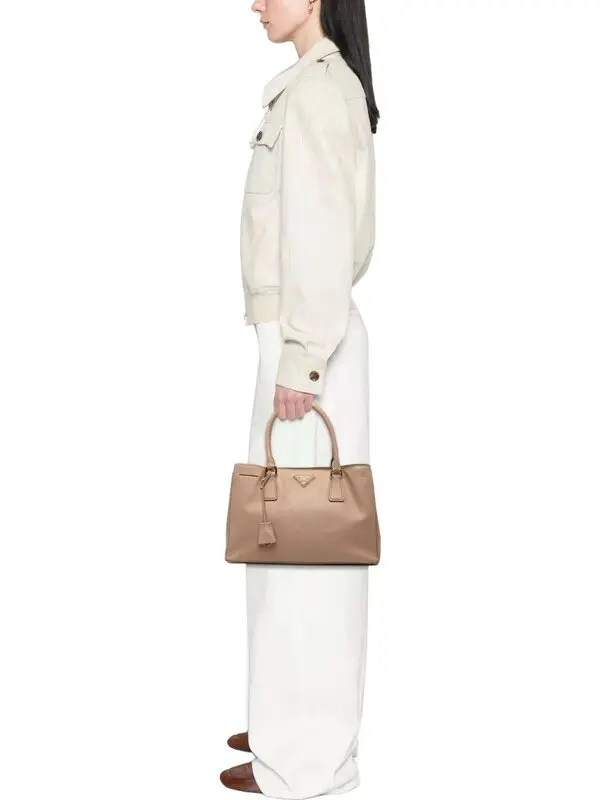 Prada Saffiano Lux Galleria Satchel - Brown
