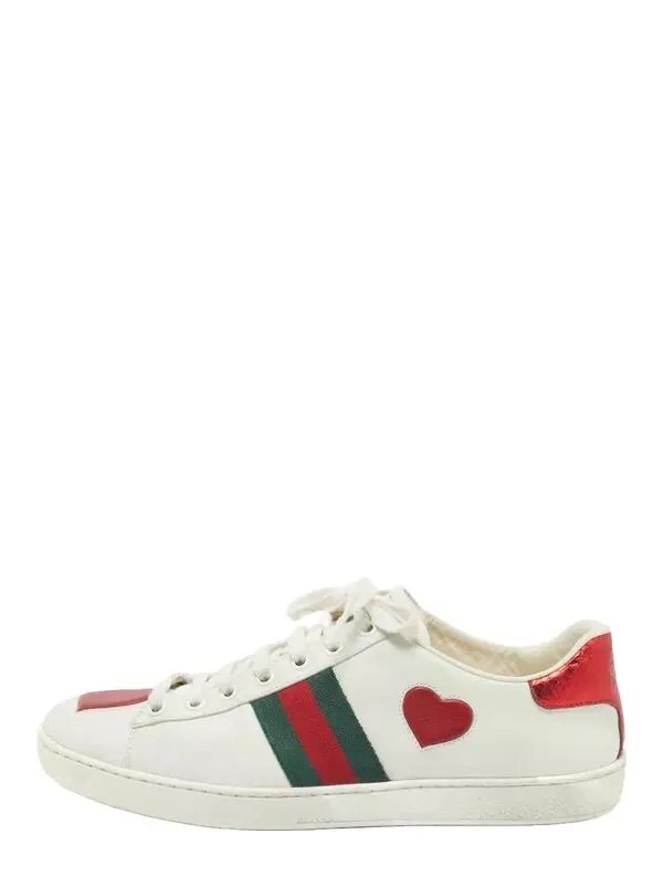 Gucci Ace Heart Detail Sneakers - White