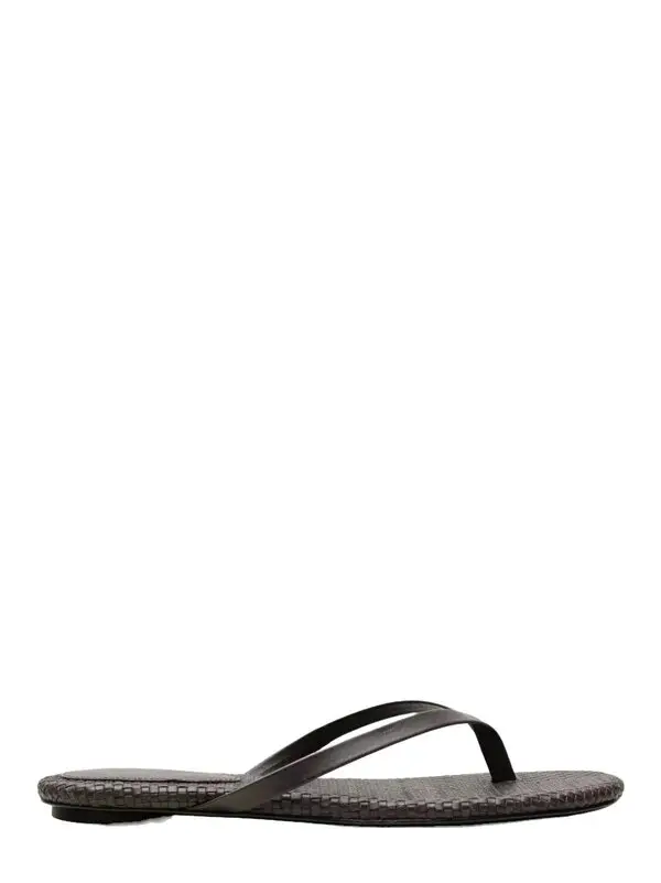 ST. AGNI Woven Leather Sandals - Brown