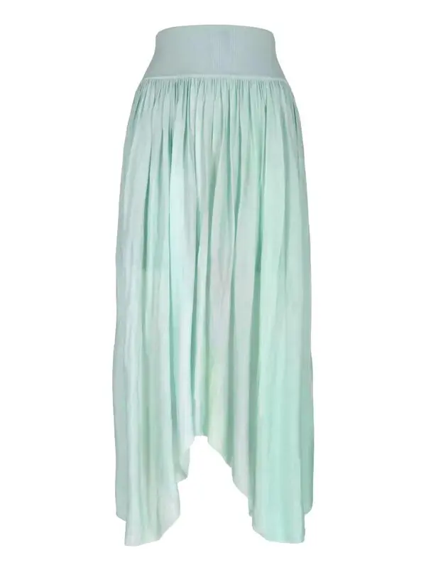 Maria Mcmanus Wave Pleated Midi Skirt - Green