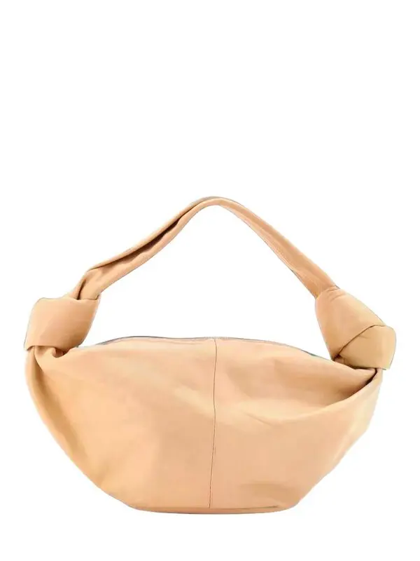Bottega Veneta Double Knot Hobo Leather Teen Shoulder Bag - Neutrals