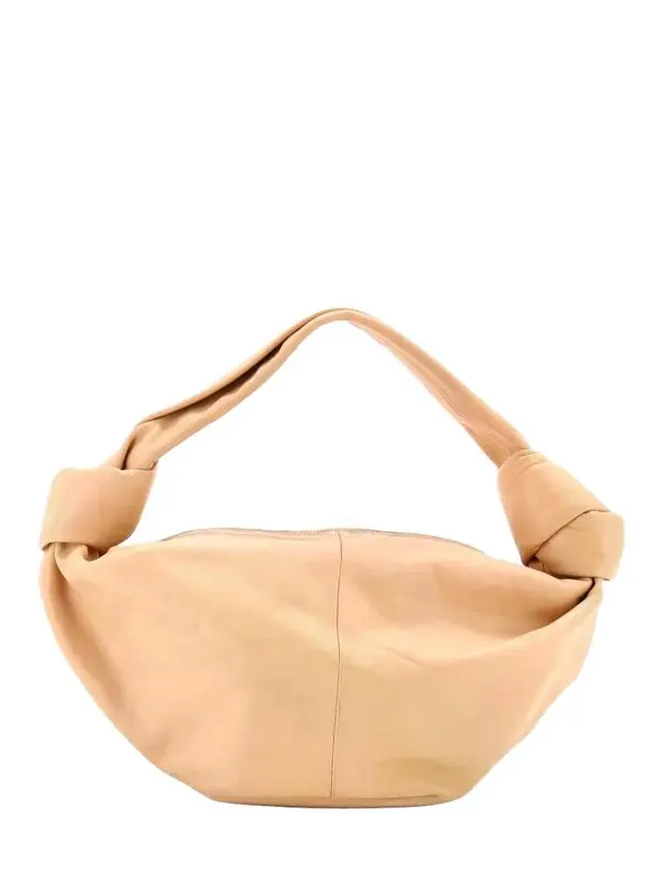 Bottega Veneta Double Knot Hobo Leather Teen Shoulder Bag - Neutrals