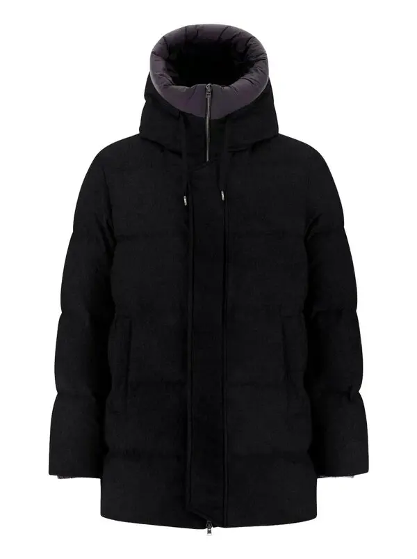 Herno Quilted Zip-fastening Hooded Jacket - Black