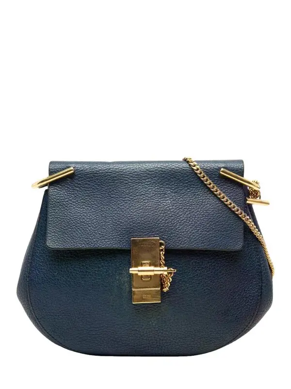 Chloé Leather Drew Crossbody Bag - Blue