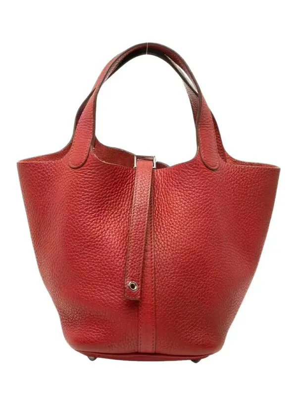 Hermès Clemence Picotin Lock 18 Handbag - Red
