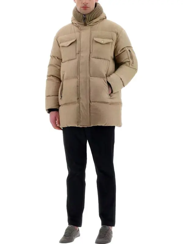 Herno Hooded Padded Jacket - Neutrals