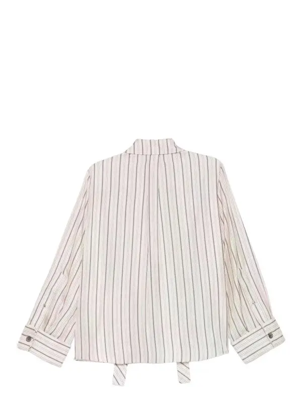 Dice Kayek Striped Pussy-bow Blouse - Pink