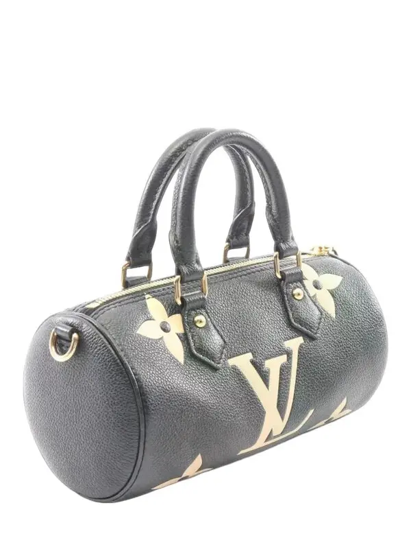 LOUIS VUITTON Monogram Empreinte Giant Papillon Bb Satchel - Black