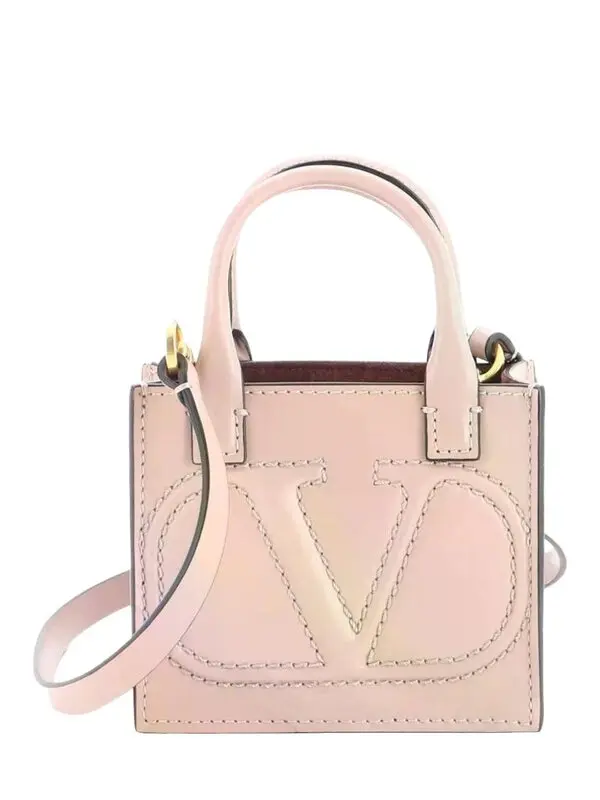 Valentino Garavani Vlogo Signature Pouch Tote Mini Crossbody Bag - Neutrals