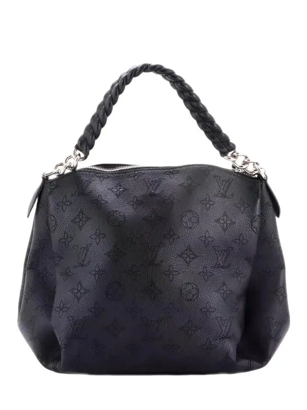 LOUIS VUITTON Mahina Leather Bb Hobo Bag - Black