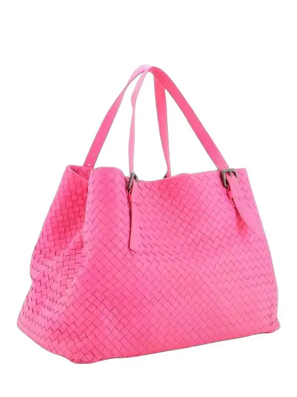 Bottega Veneta A-shape Intrecciato Nappa Large Tote Bag - Pink
