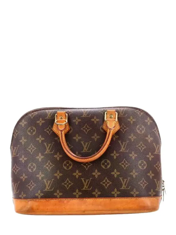 LOUIS VUITTON Vintage Alma Monogram Canvas Pm Satchel - Brown