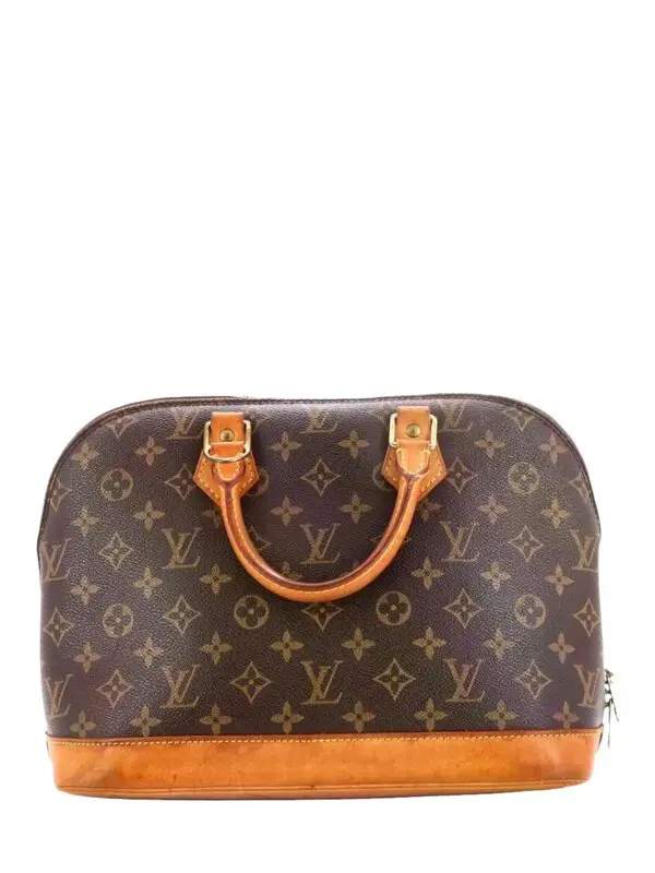 LOUIS VUITTON Vintage Alma Handbag Monogram Canvas Pm Satchel - Brown