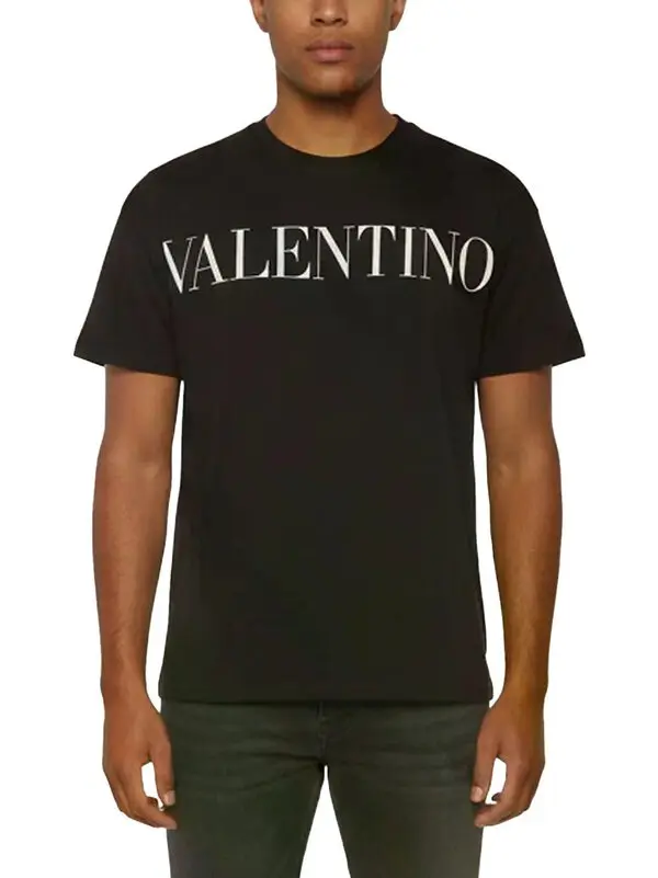 Valentino Garavani Logo-print Jersey T-shirt - Black
