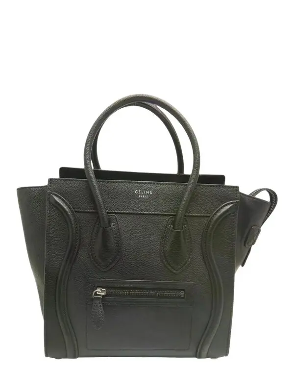Celine Micro Calfskin Luggage Tote Bag - Black