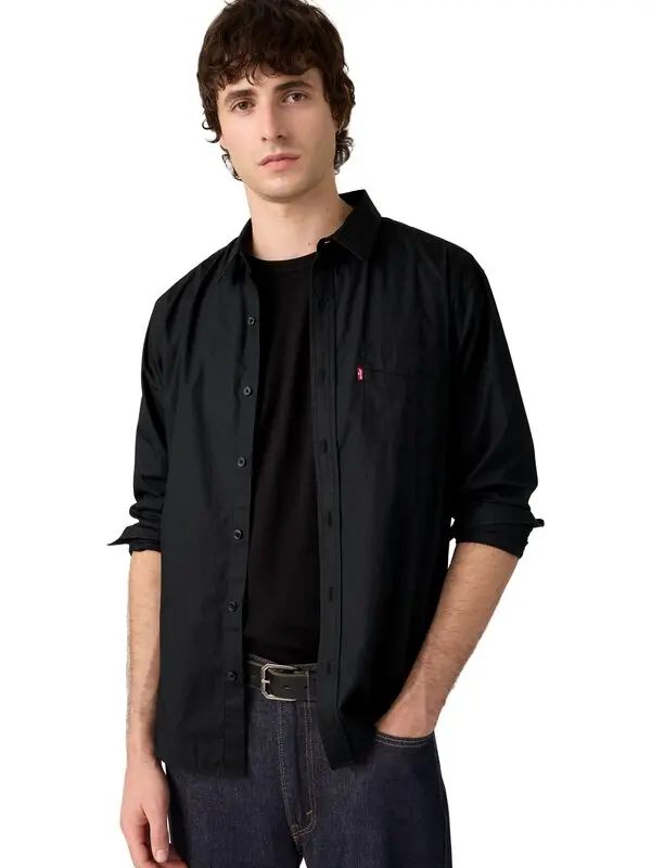 LEVI'S Sunset One Pocket Standard Poplin Shirt - Jet Black