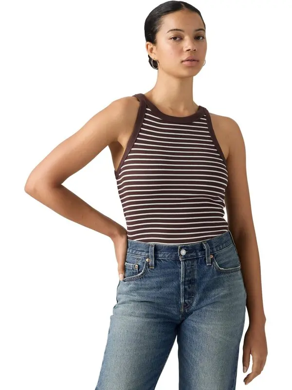 LEVI'S Essential Racer Tank - May Stripe Java