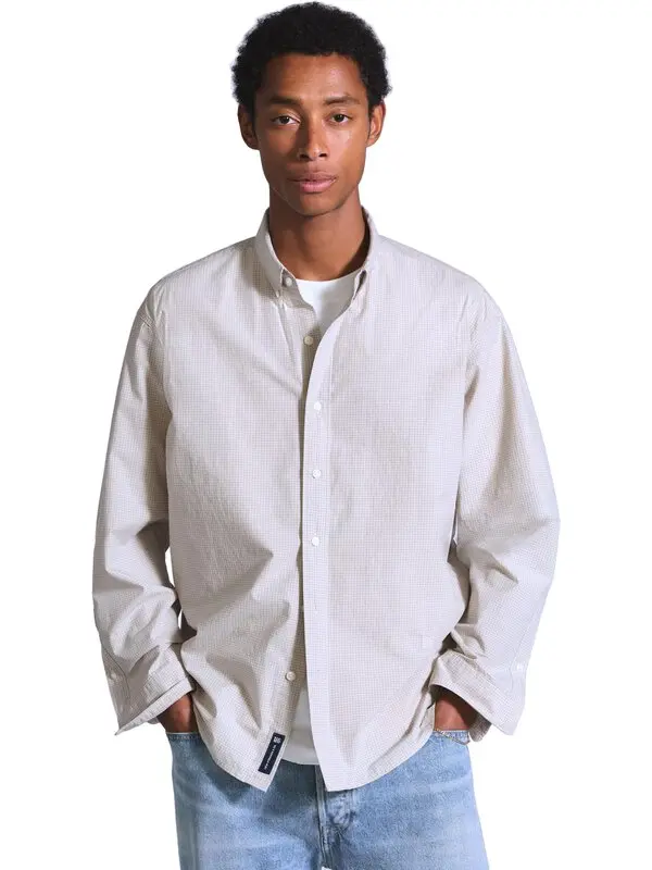 LEVI'S Relaxed Button-down Shirt - Graph Plaid Grey