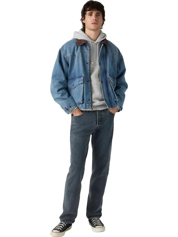 LEVI'S 501 Original Fit Straight Leg Jeans - Grey Ship