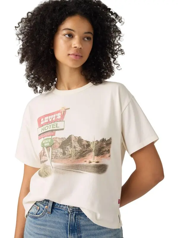 LEVI'S Graphic Vintage Short-sleeve Tee T-shirt - Egret