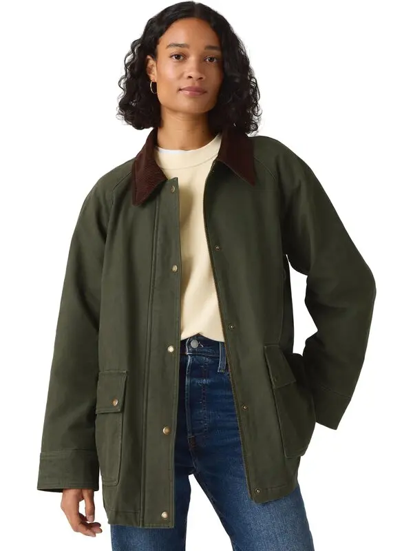 LEVI'S Midweight Barn Jacket With Snap Closure - Black