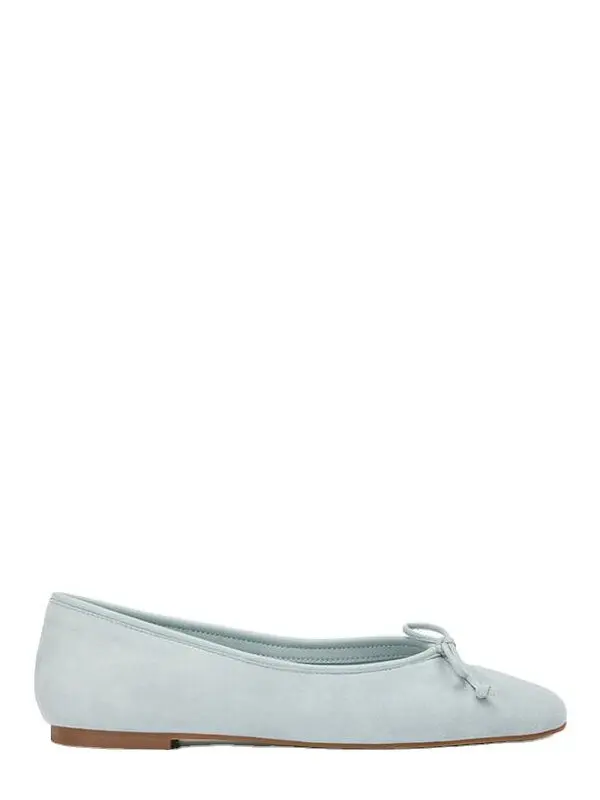 TONY BIANCO Cappi Suede Ballet Flats With Bow Detailing - Sky Suede