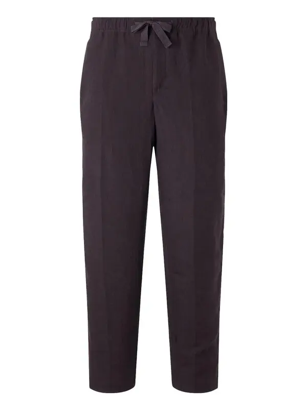 Orlebar Brown Alex Straight-leg Linen Trousers - Brown